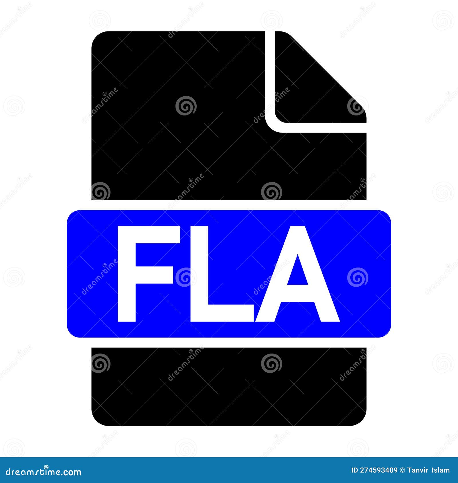 FLA File Format Icon stock vector. Illustration of format - 274593409