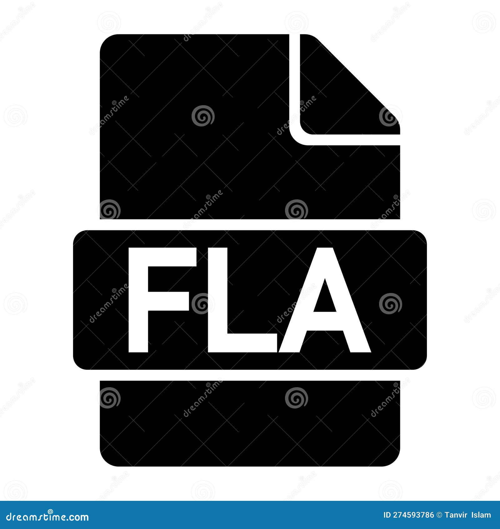 FLA File Format Icon stock vector. Illustration of vector - 274593786