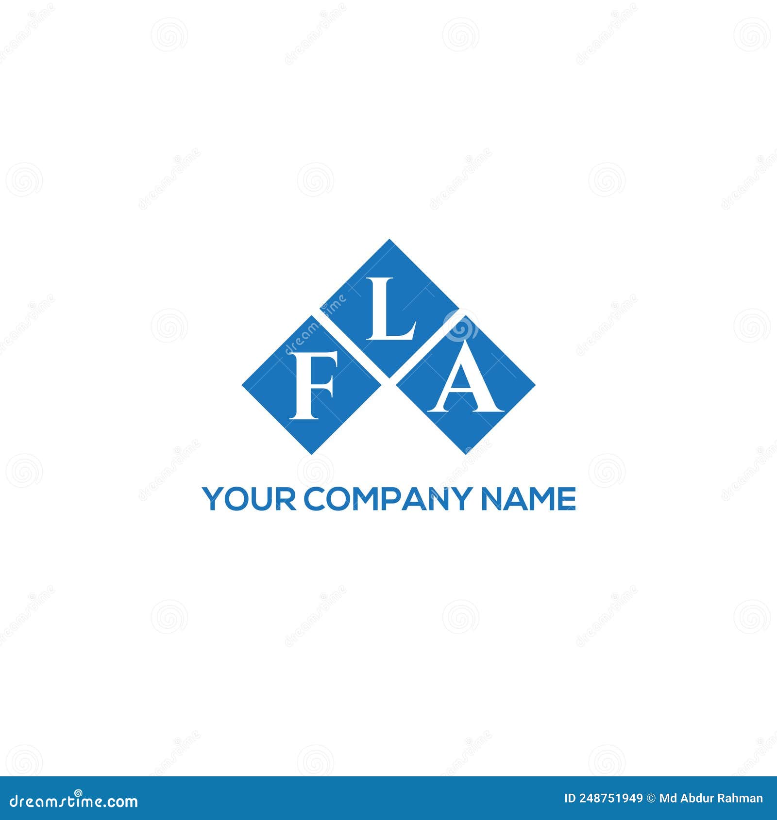 FLA Letter Logo Design on WHITE Background. FLA Creative Initials ...
