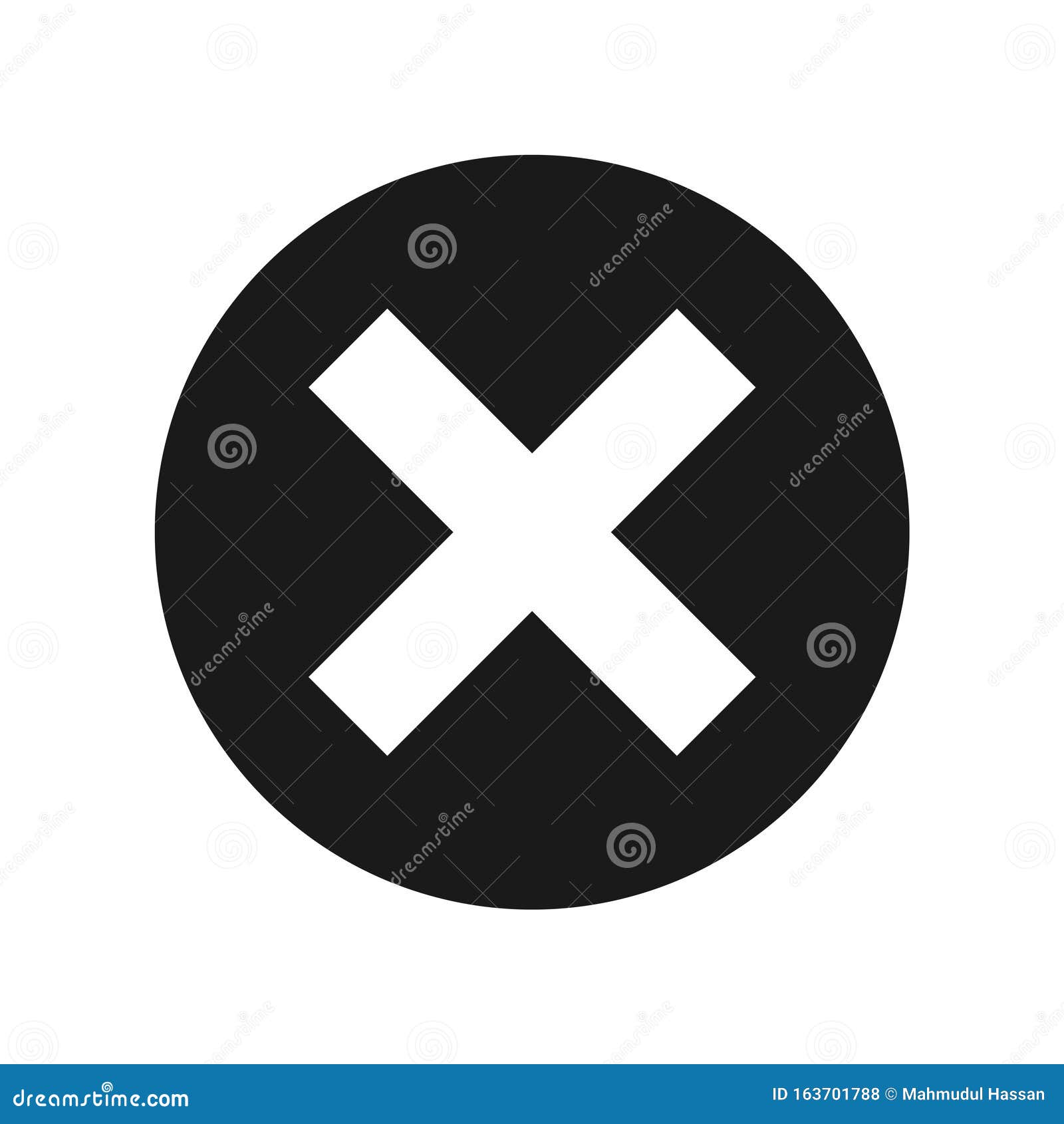 Flachbild-Kreuzsymbol, Abbrechen-Symbol Vector-Illustration Vektor ...