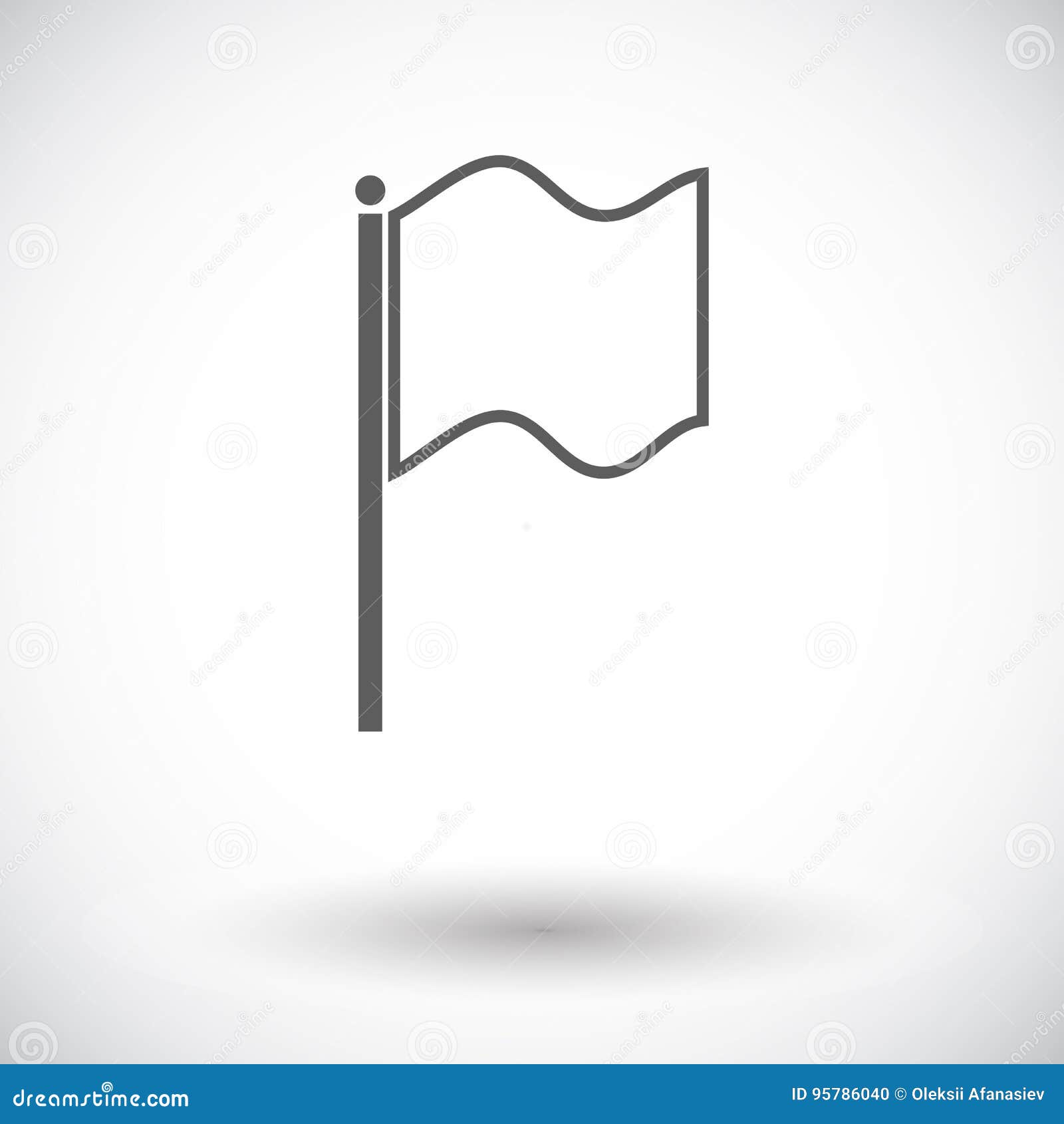 Flache Einzelne Ikone Der Flagge Vektor Abbildung - Illustration von ...