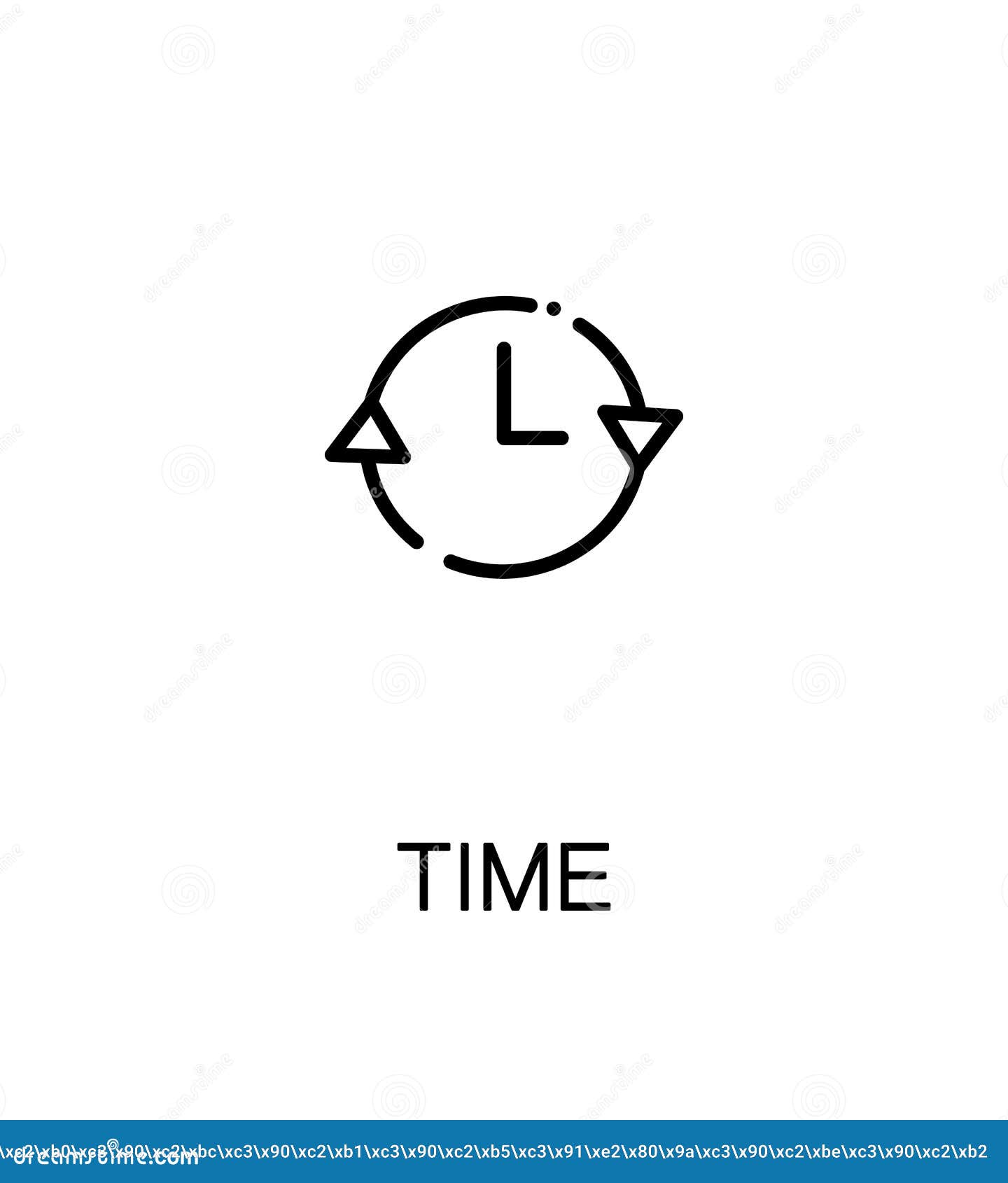 Flache Ikone der Zeit vektor abbildung. Illustration von geschäft ...