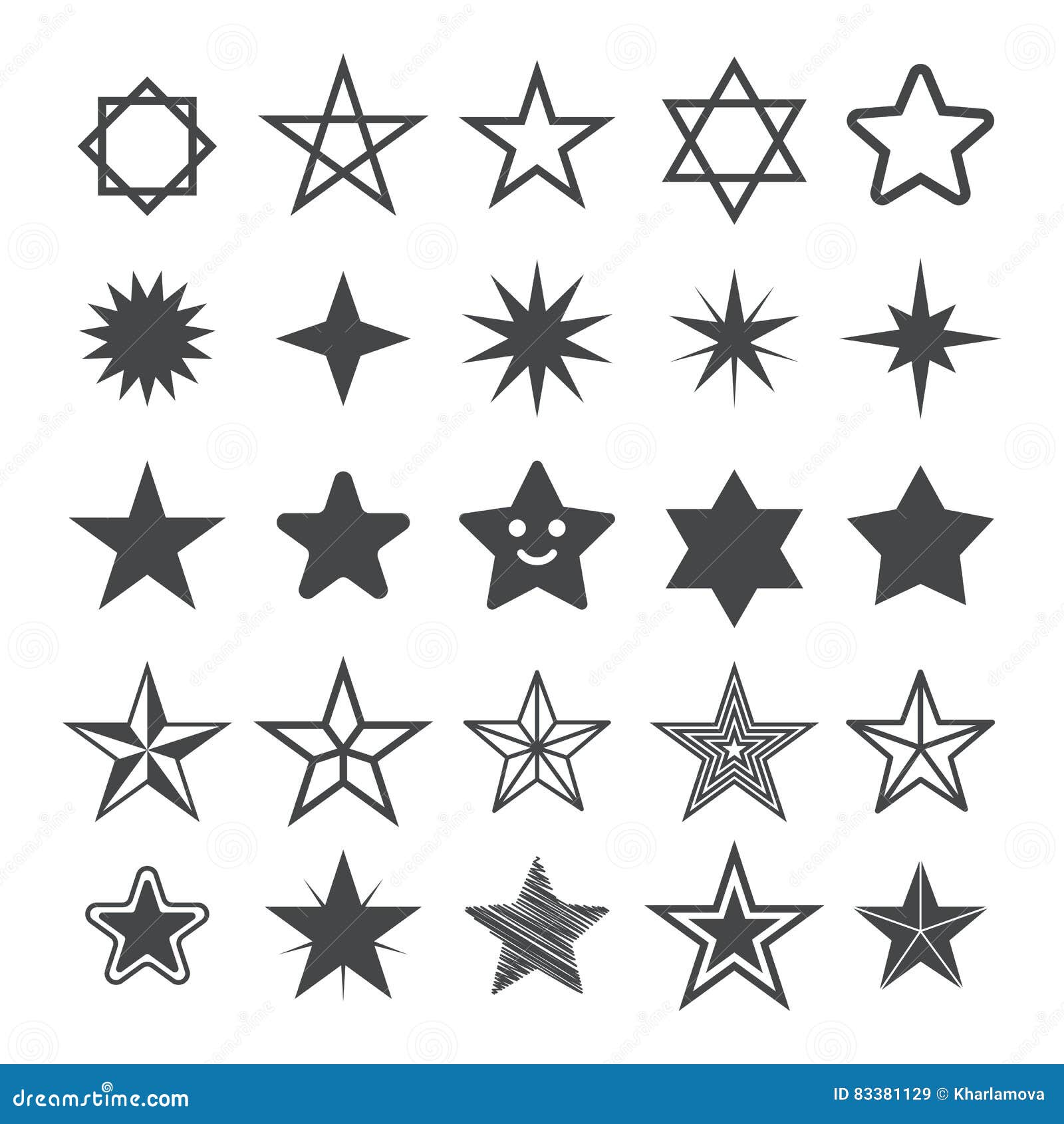 Flache Ikone Des Sternes Zeichen-Stern Vektor Abbildung - Illustration ...