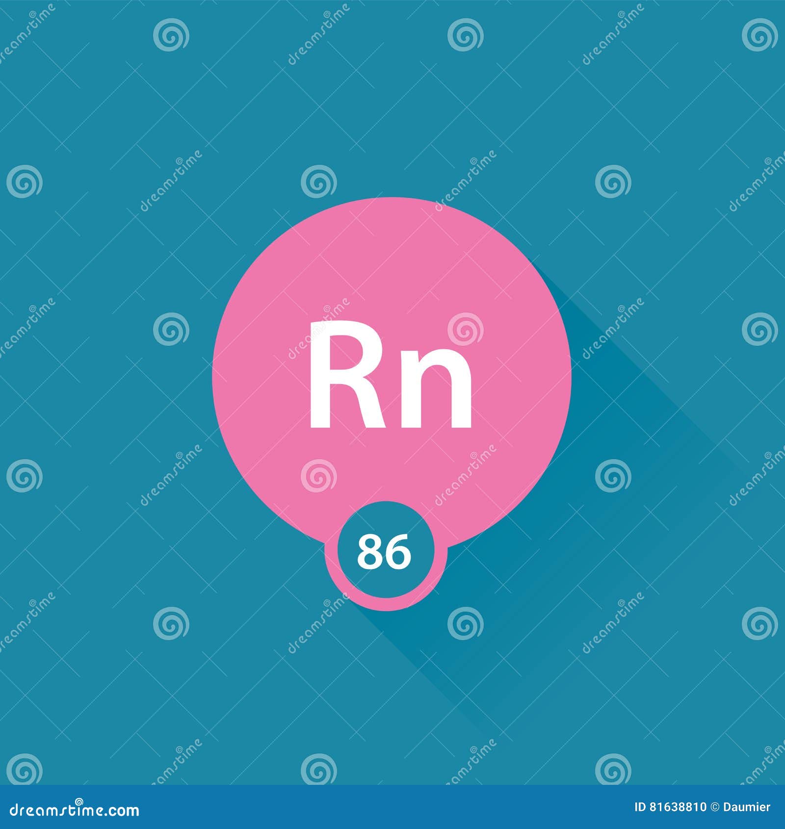 Flache Ikone Edelgas Radons Stock Abbildung - Illustration von flach ...