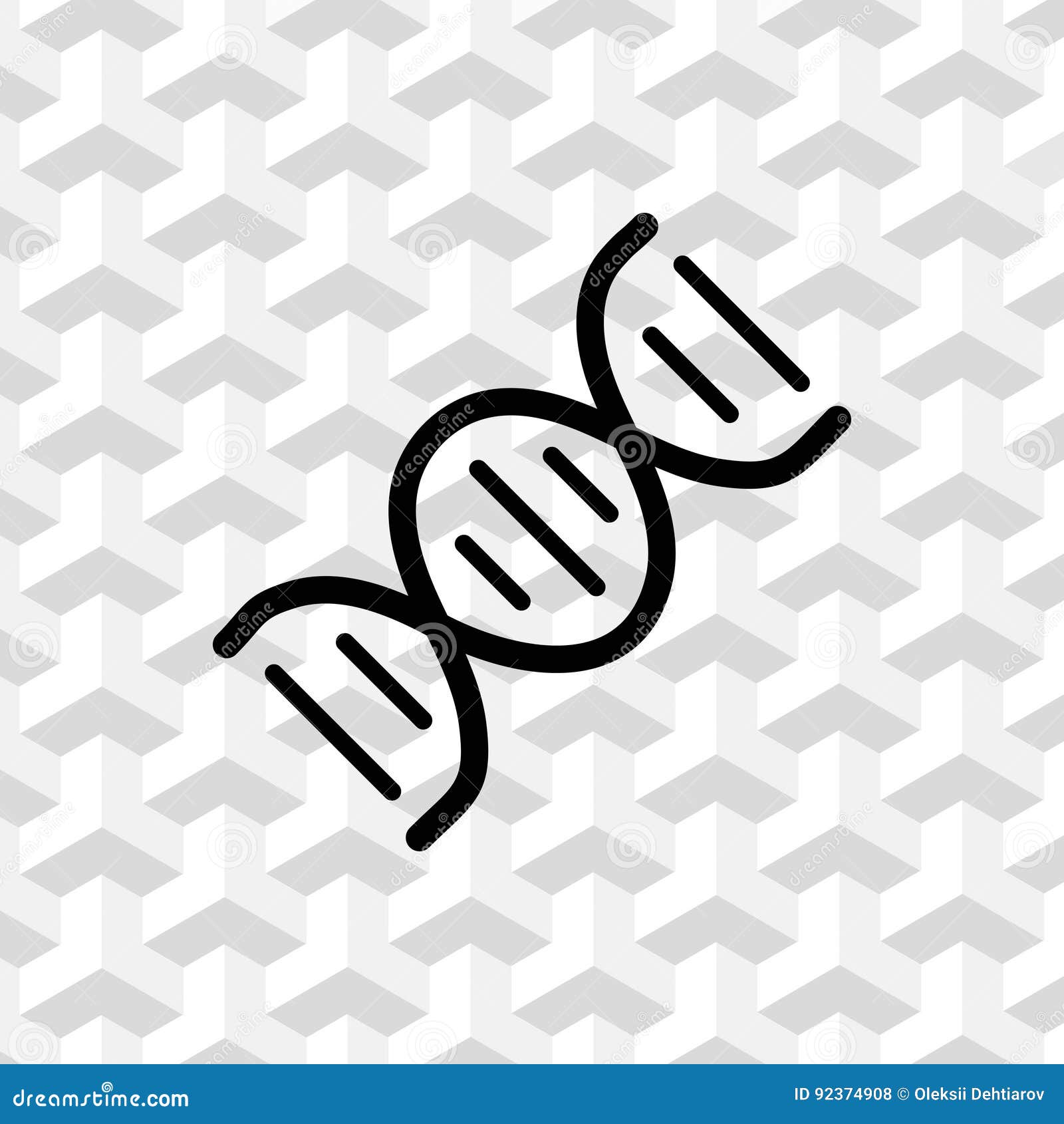 Flaches Design Der DNA-Ikonenvorratvektor-Illustration Vektor Abbildung ...