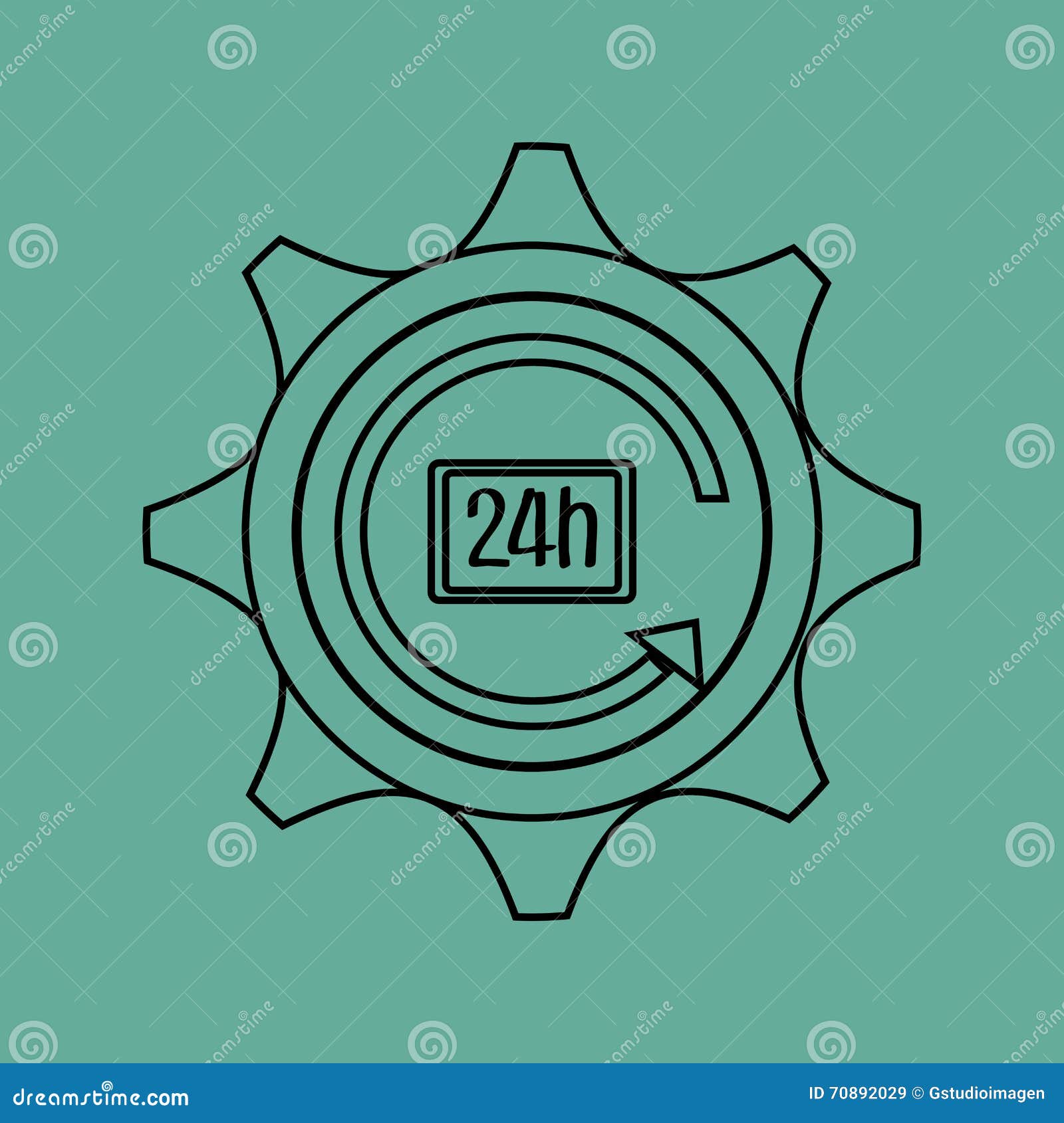 Flaches Ikonendesign Der Zeit Stock Abbildung - Illustration von ...