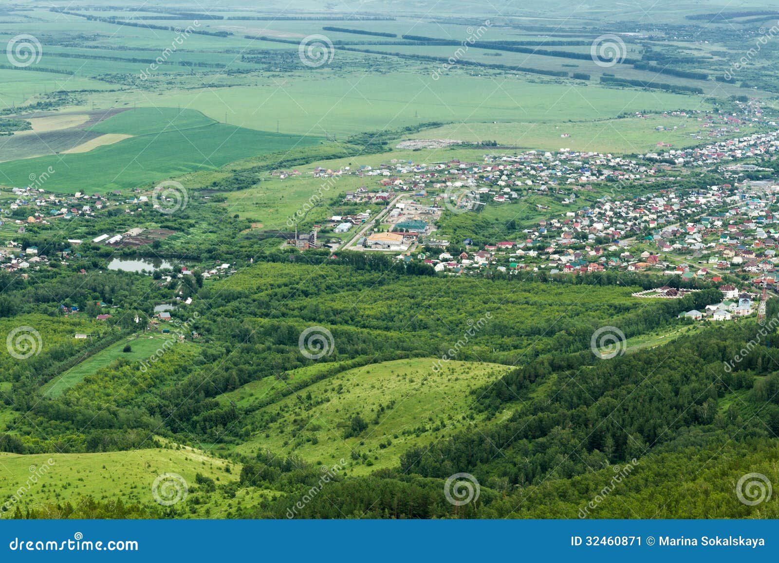 Flaches Land Der Vogelperspektive Stockbild - Bild von bereich, land ...