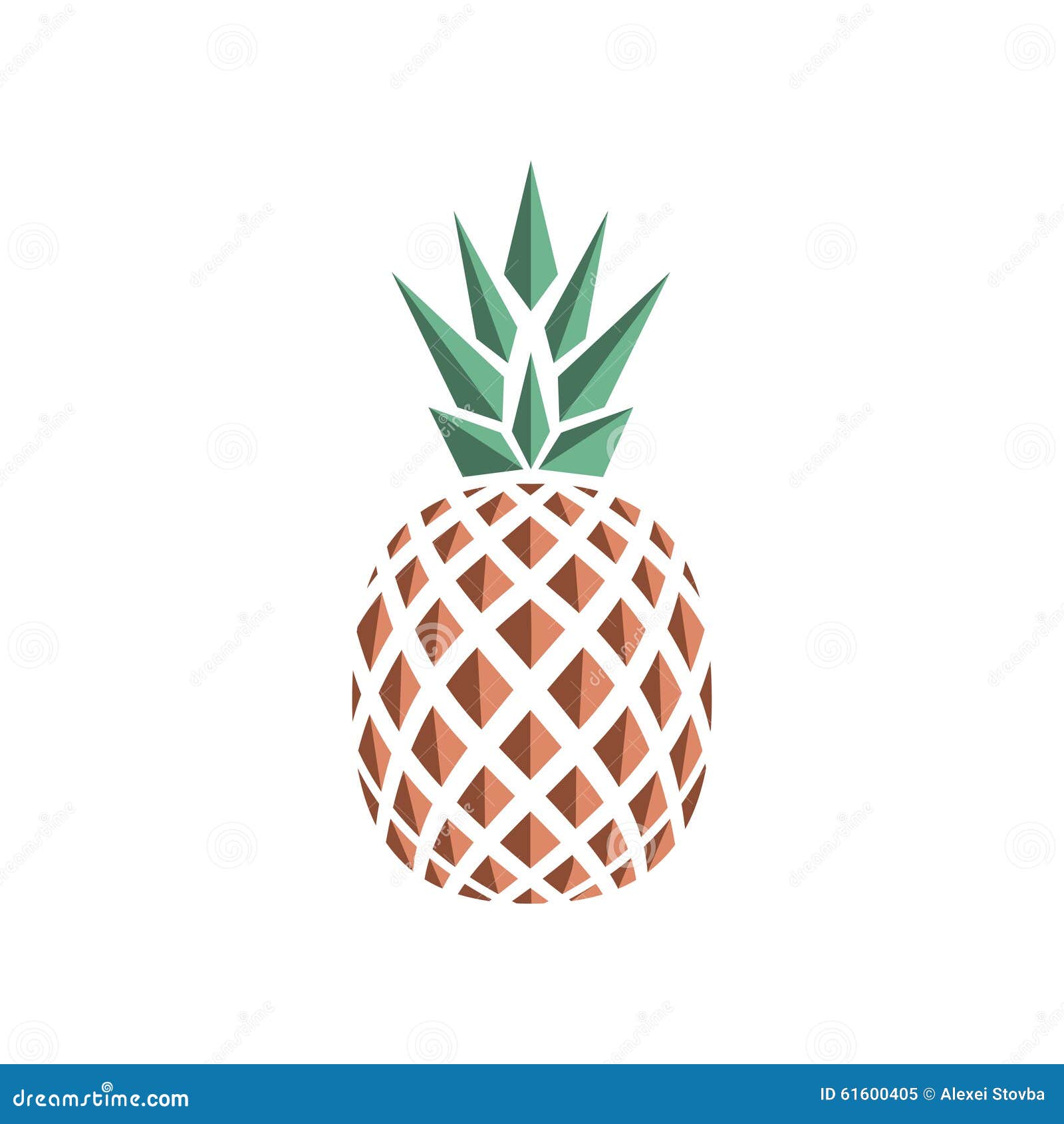 Flaches Logodesign Des Vektors Von Ananas Vektor Abbildung ...