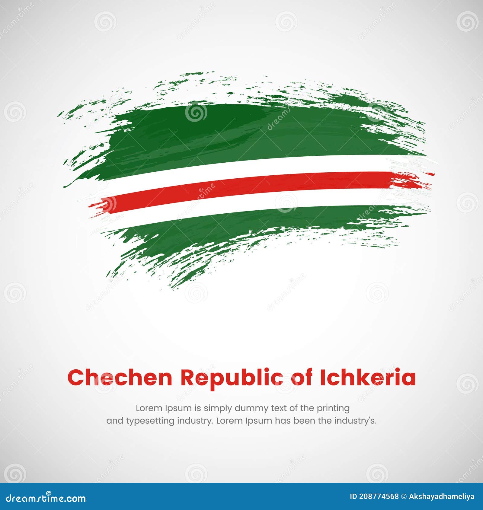 National Day of Chechen Republic of Ichkeria. Abstract Creative Painted ...