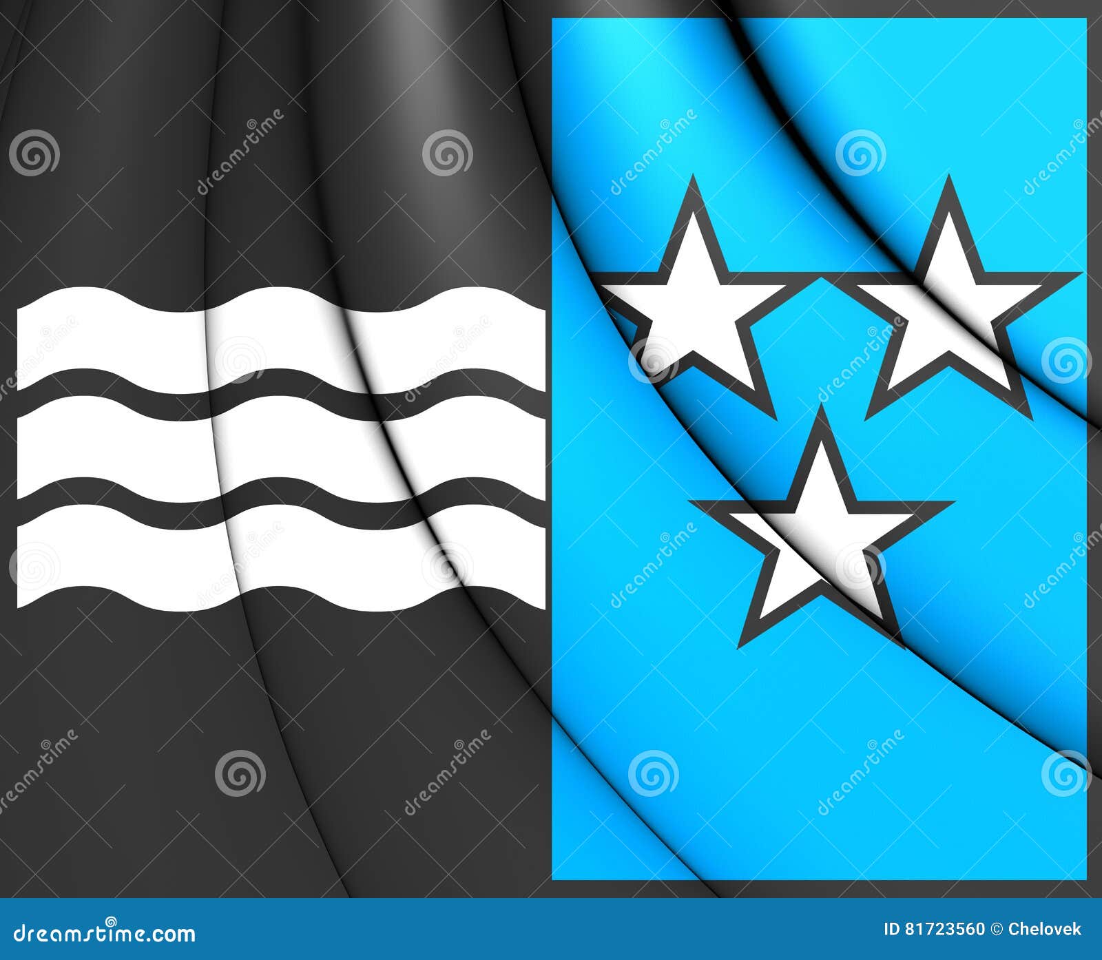 Flag of Aargau Canton, Switzerland. Stock Illustration - Illustration ...