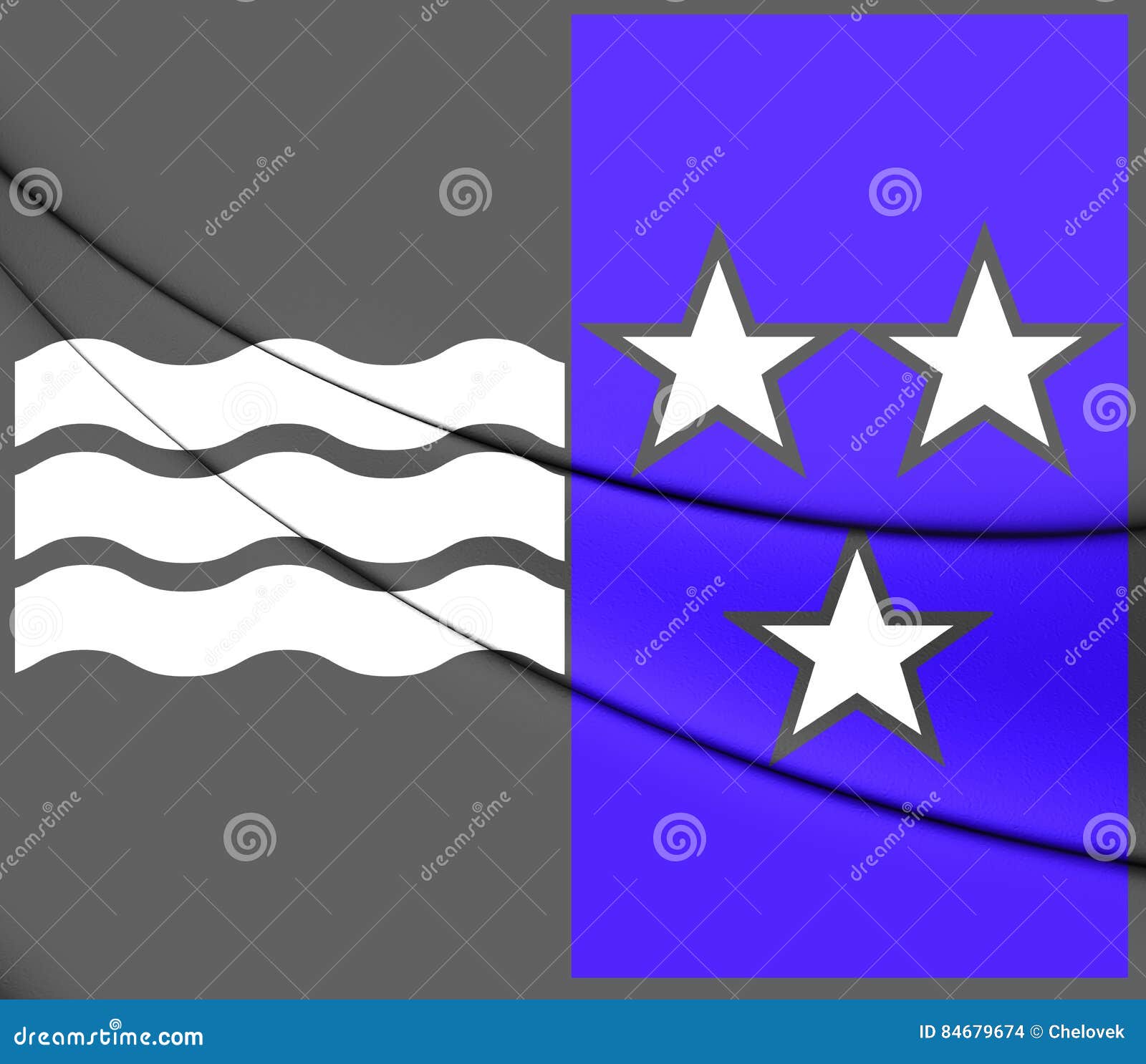 Flag of Aargau Canton, Switzerland. Stock Illustration - Illustration ...