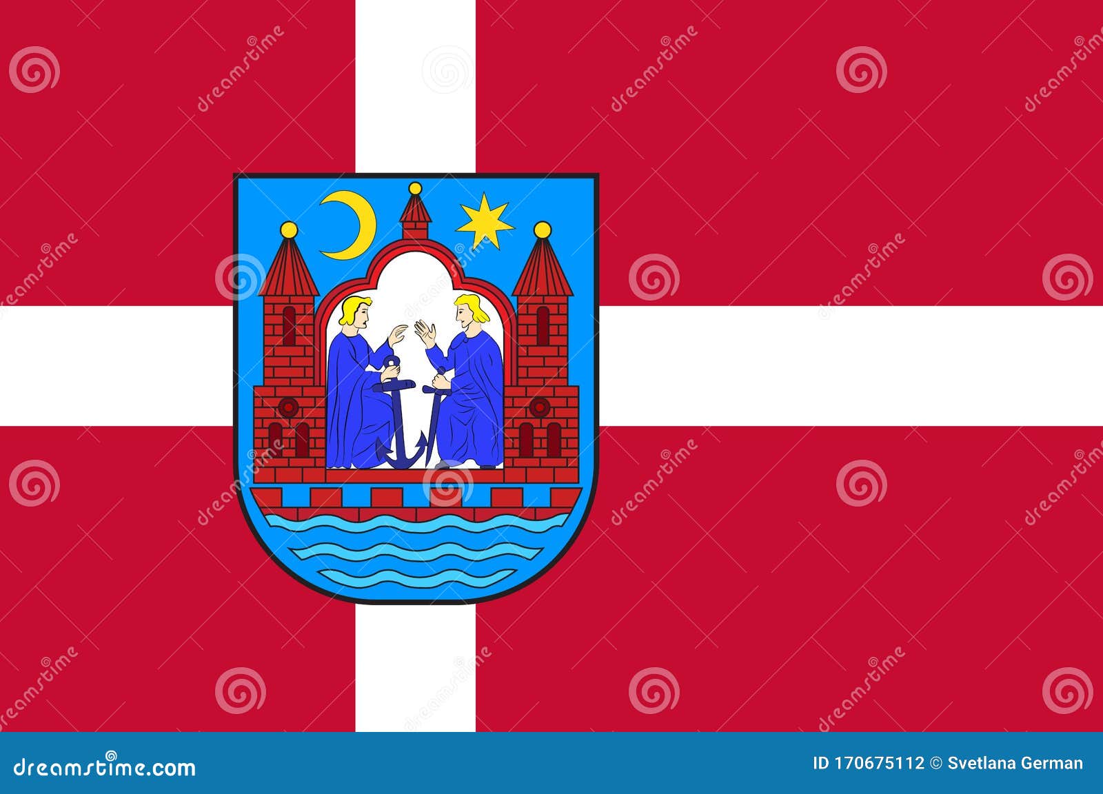 Aarhus Municipality, Denmark, Black And White High Resolution Vector ...