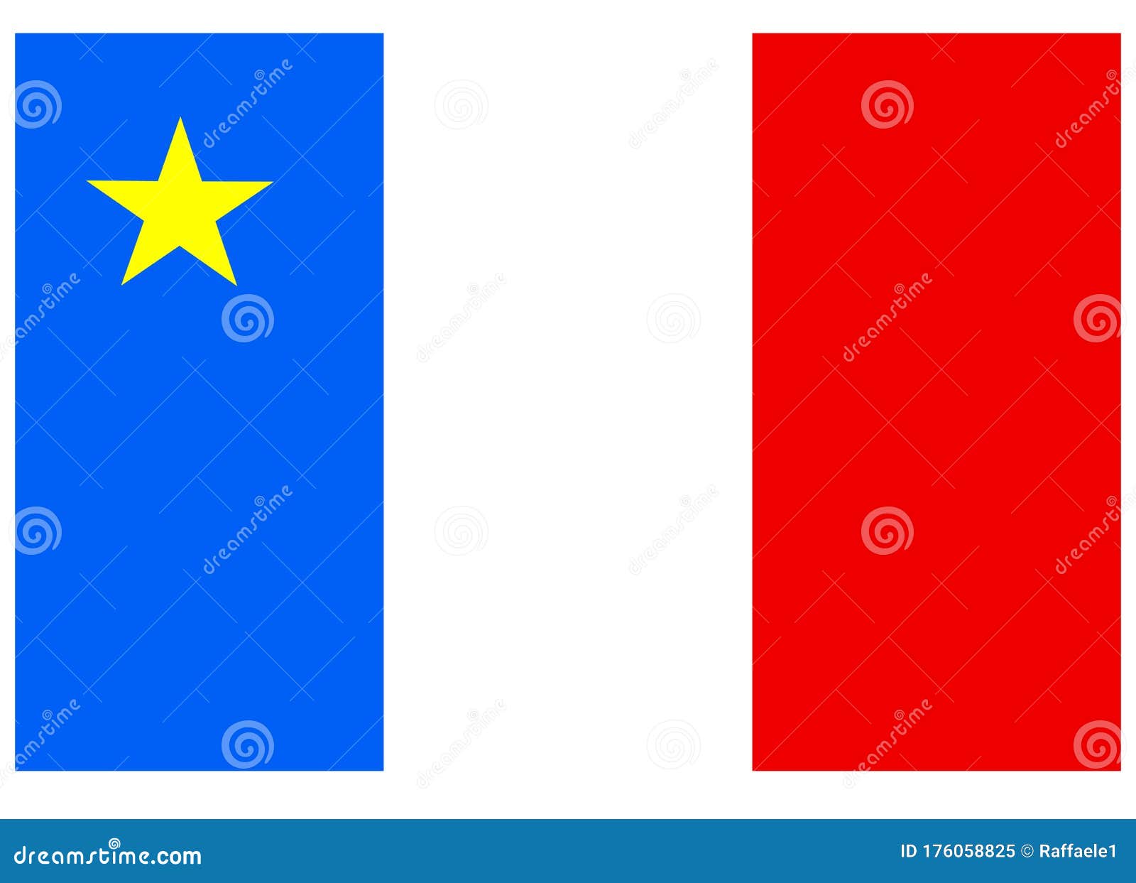 Flag of Acadia stock illustration. Illustration of color - 176058825