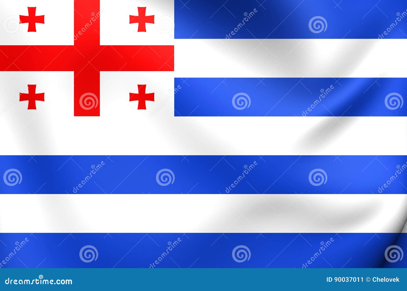 Flag Of Adjara Waving In The Wind Stock Photo | CartoonDealer.com ...