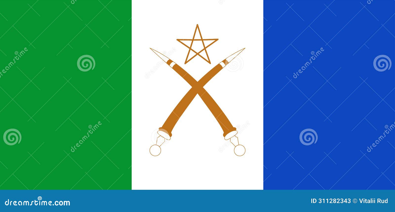 Flag of the Afar Region (1994-2012 Stock Illustration - Illustration of ...