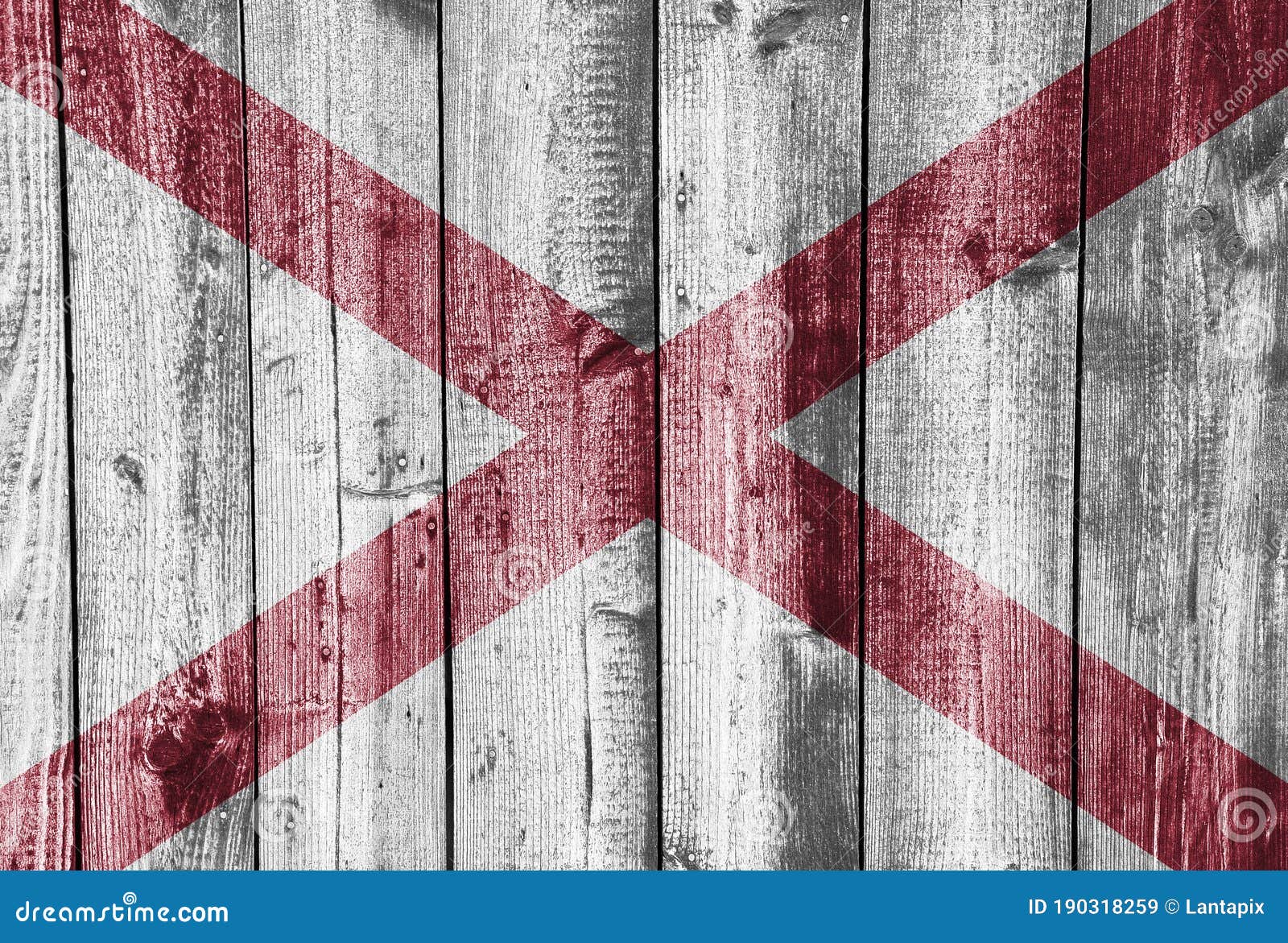 Flag of Alabama on Old Wooden Wall Stock Image - Image of ensign ...