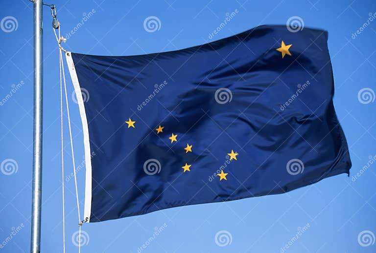 Flag of Alaska stock photo. Image of colour, motifs, state - 23167078