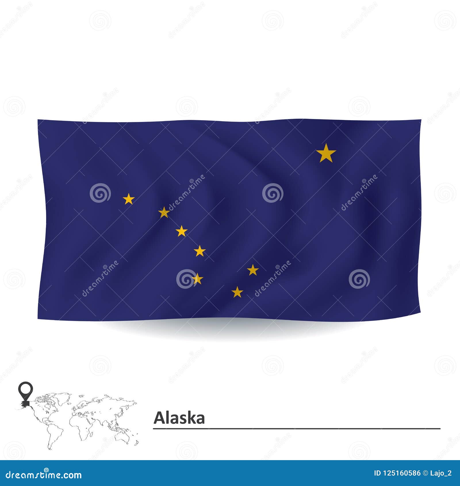 Flag Of Alaska Stock Vector Illustration Of Color Country 125160586