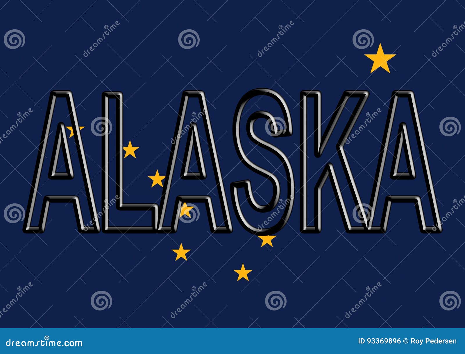 Flag of Alaska Word. stock illustration. Illustration of patriotic ...