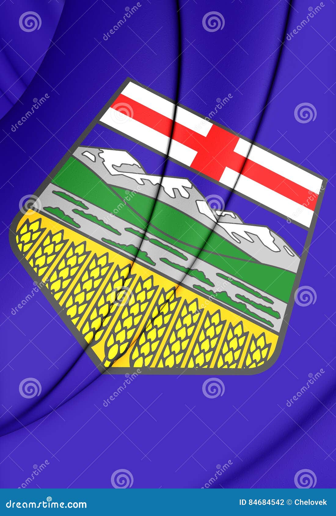 Flag of Alberta, Canada. stock illustration. Illustration of canada ...