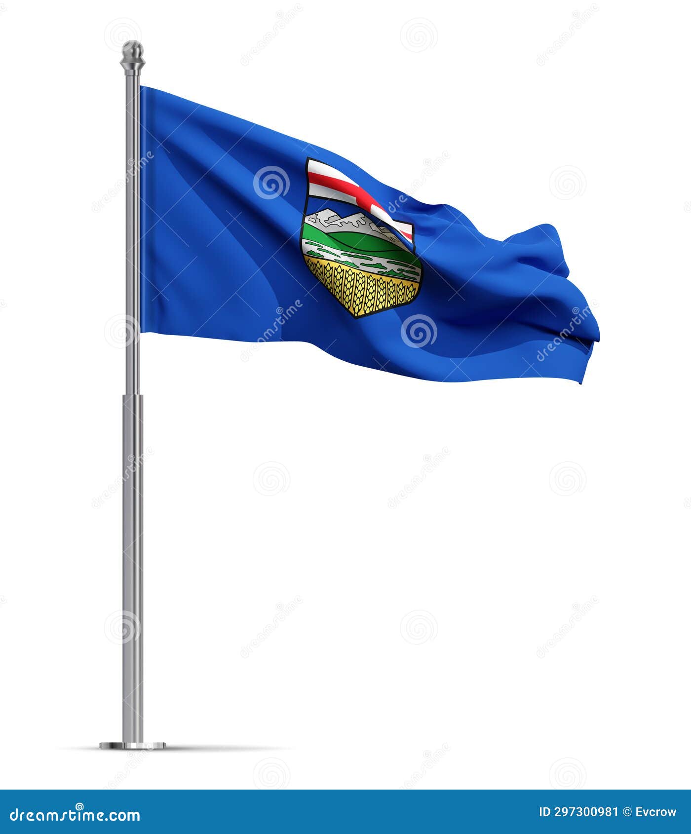 Flag of Alberta Isolated on White Background Stock Illustration ...