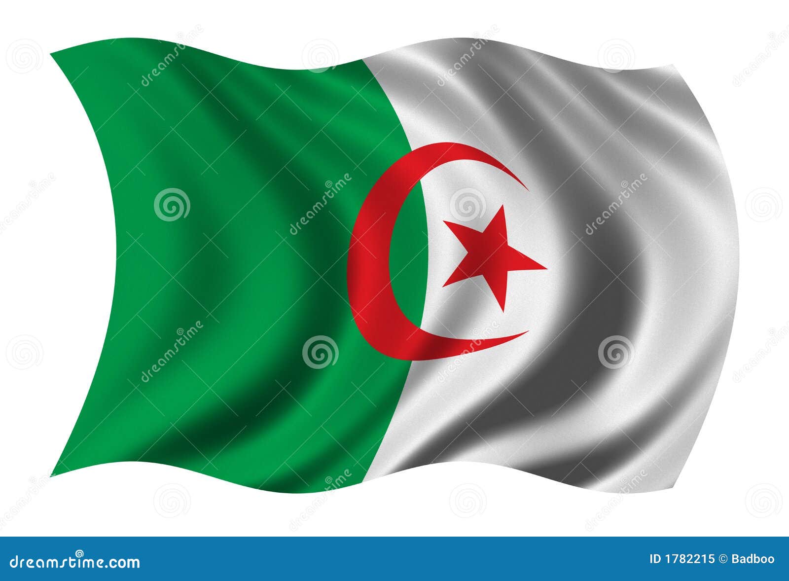 Flag of Algeria stock illustration. Illustration of celebrate - 1782215