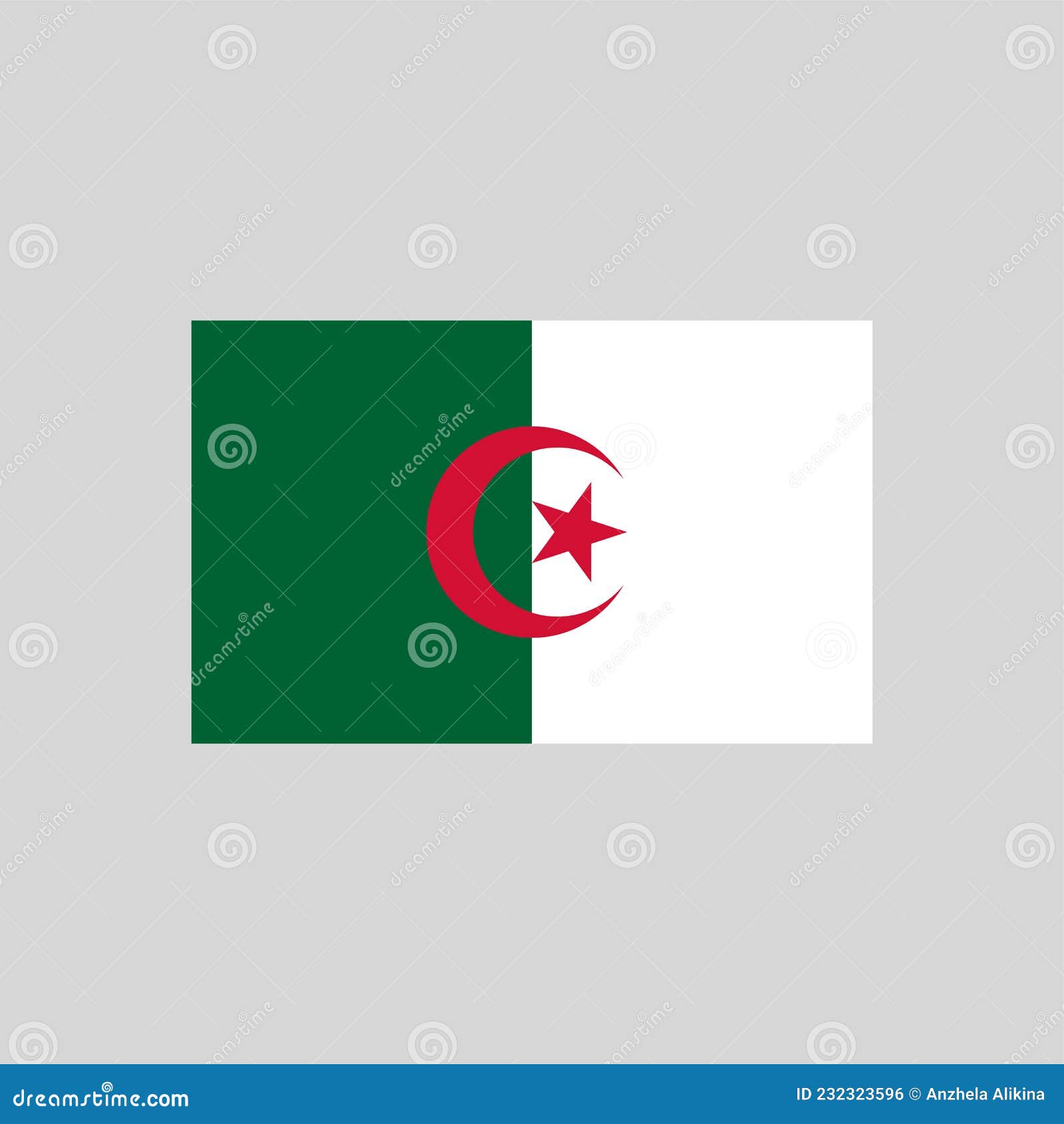 Flag of Algeria Color Line Element. Vector Element for Web Page Stock ...