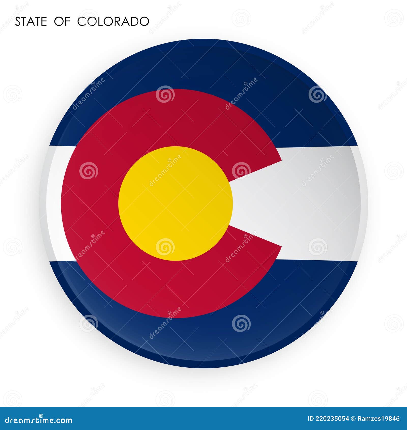 Flag of American State of Colorado Icon in Modern Neomorphism Style ...