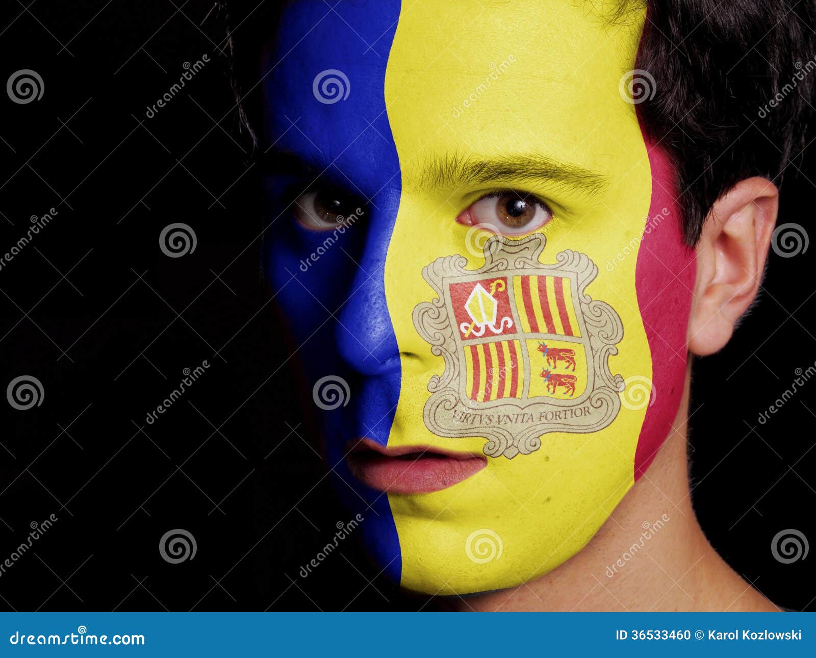Flag of Andorra stock photo. Image of black, patriot - 36533460