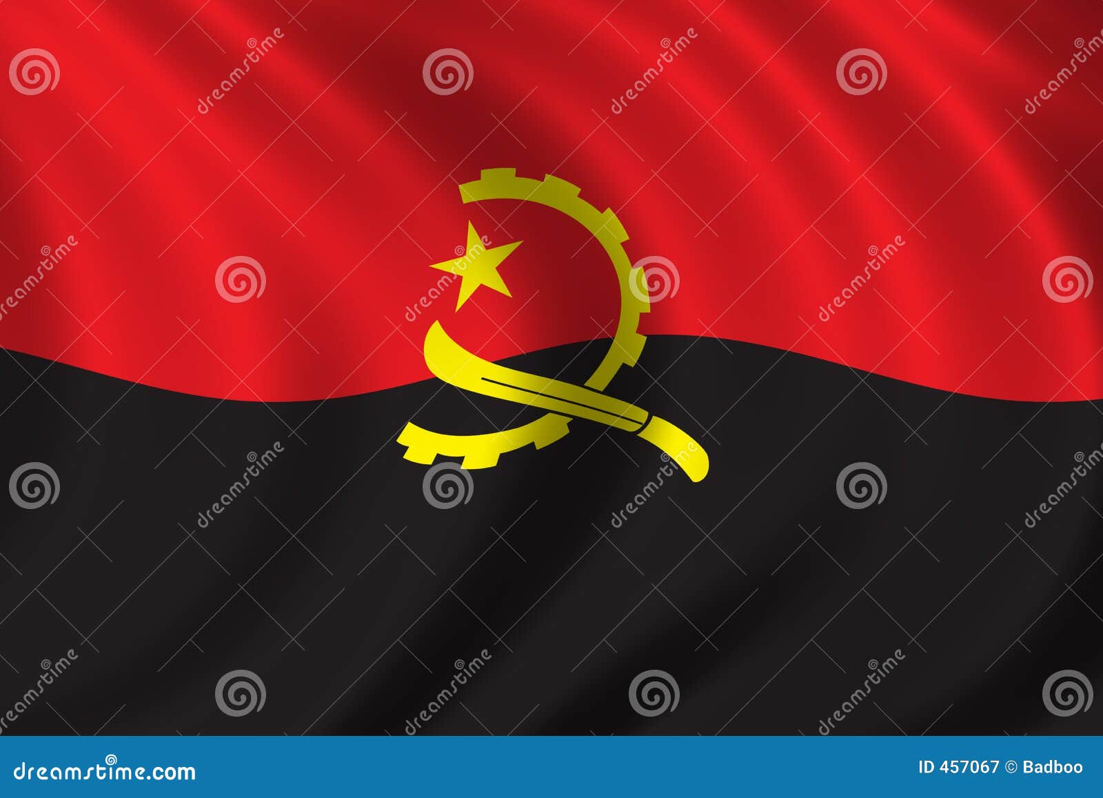 Flag of Angola stock illustration. Illustration of global - 457067