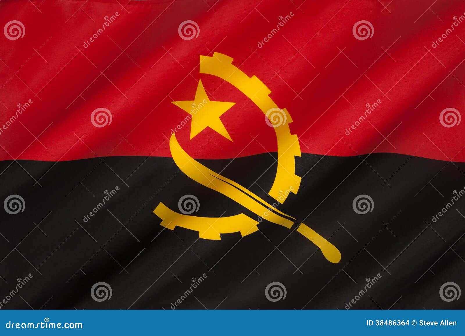 Flag of Angola - Africa stock photo. Image of colors - 38486364