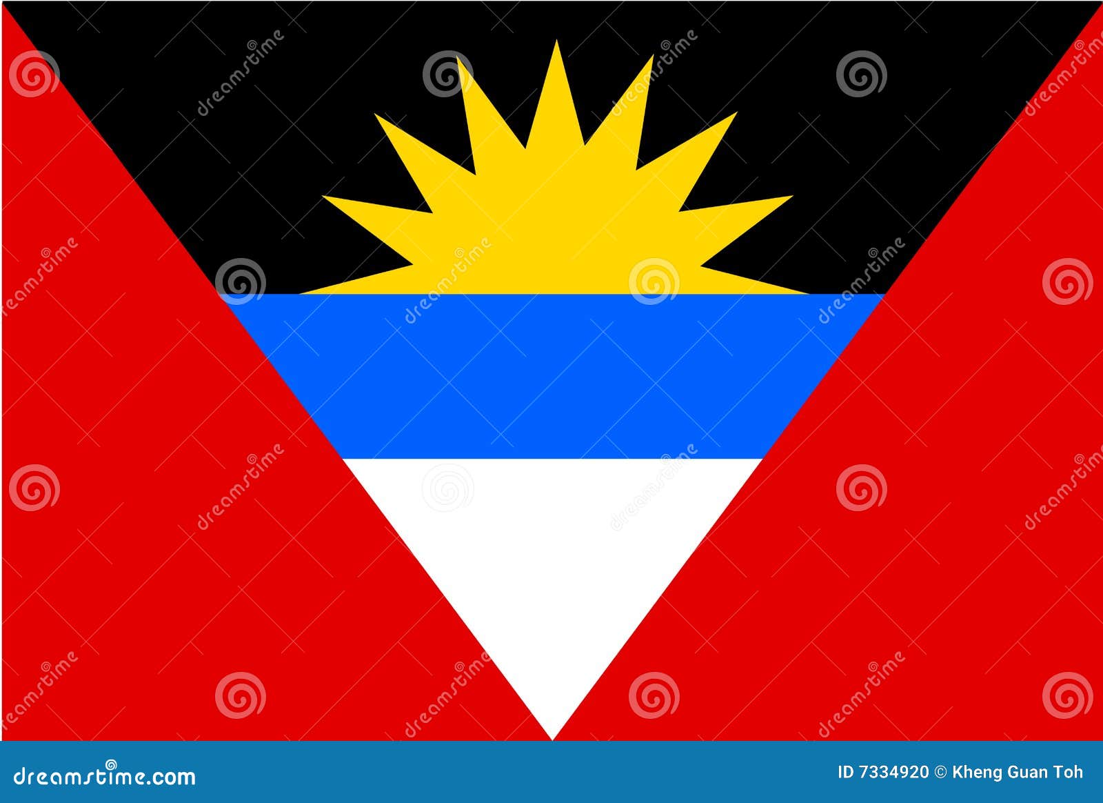 Flag Of Antigua Vector Illustration | CartoonDealer.com #7334920