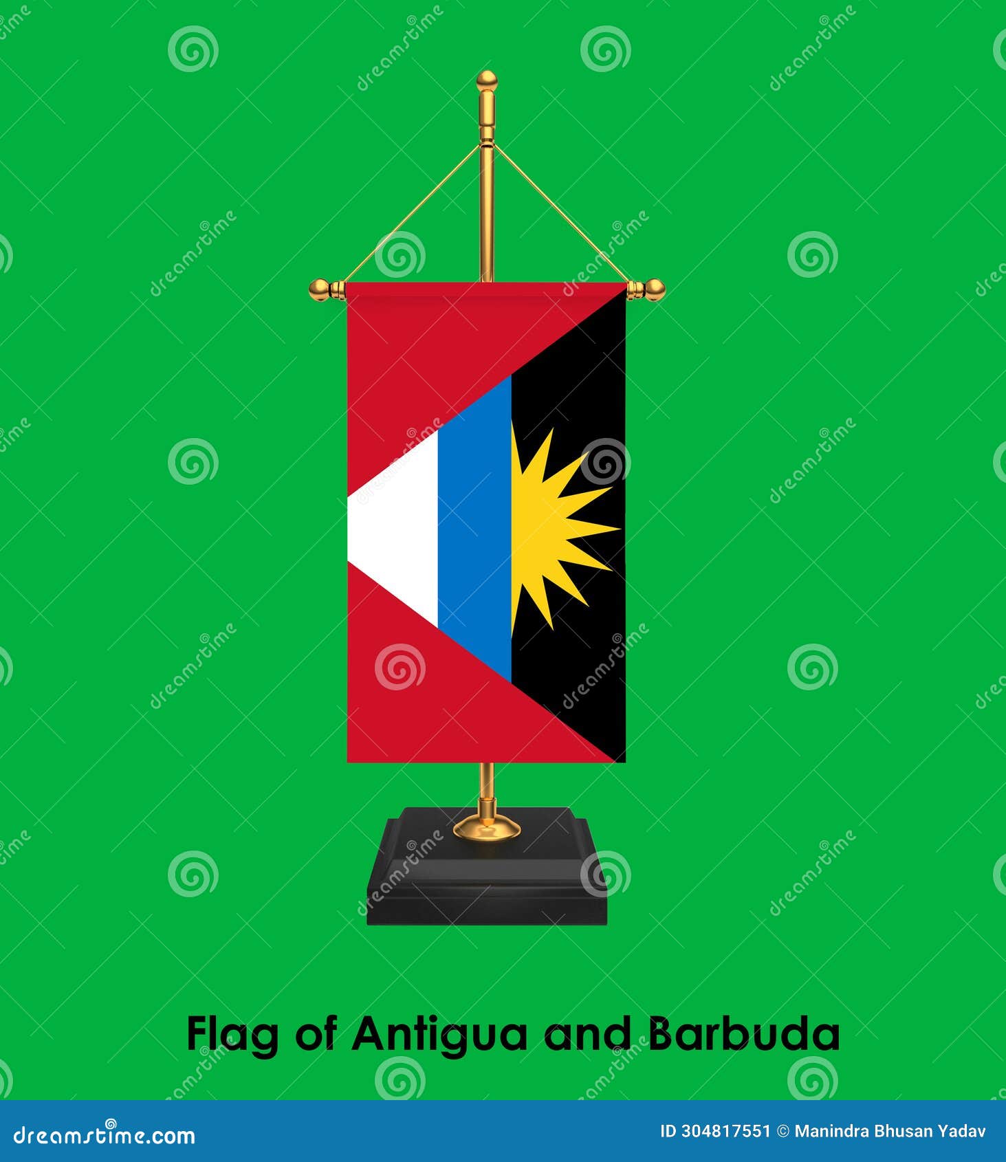 Flag of Antigua and Barbuda, Antigua and Barbuda Flag, National Flag of ...