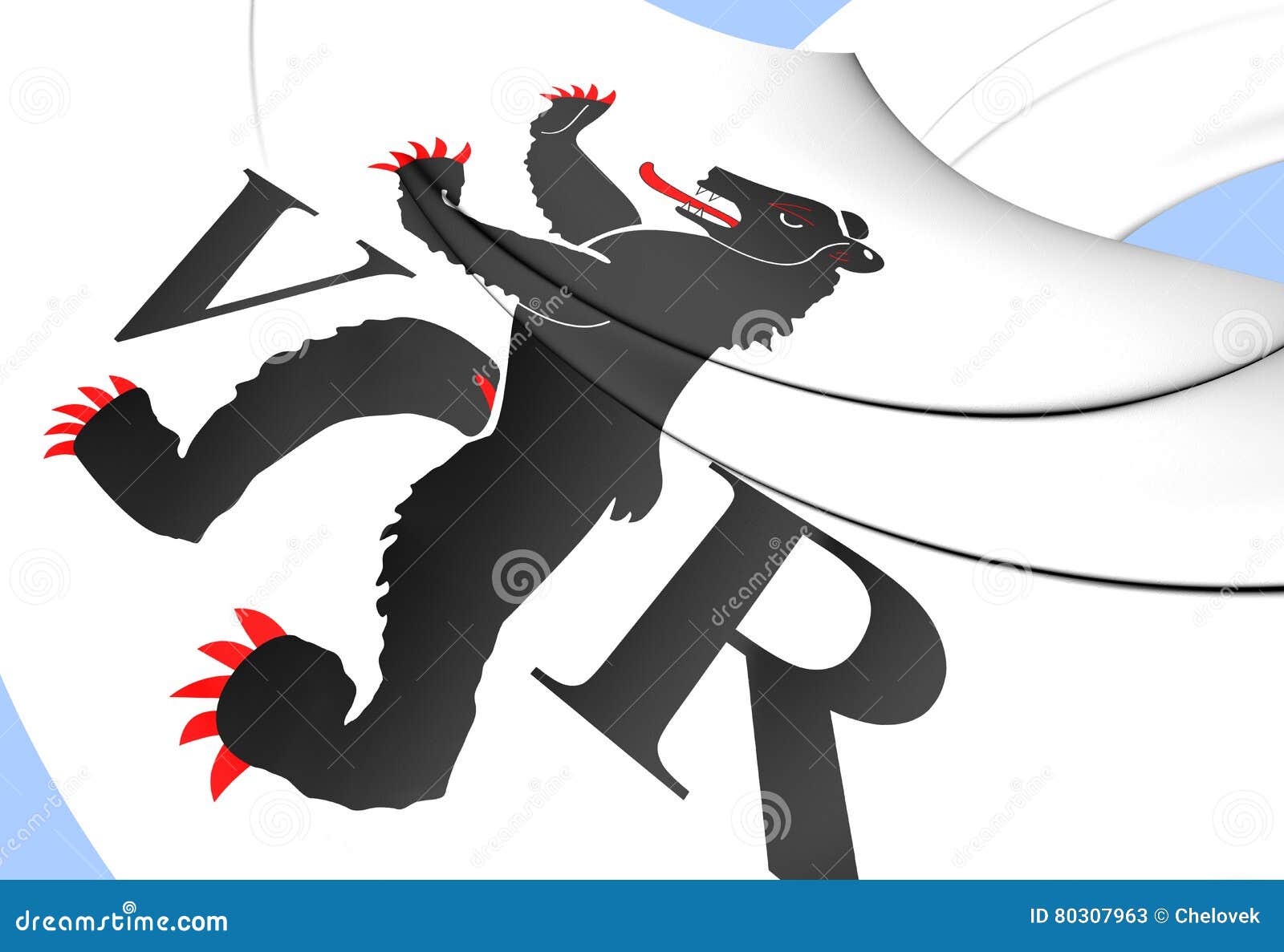 Flag of Appenzell Ausserrhoden, Switzerland. Stock Illustration ...