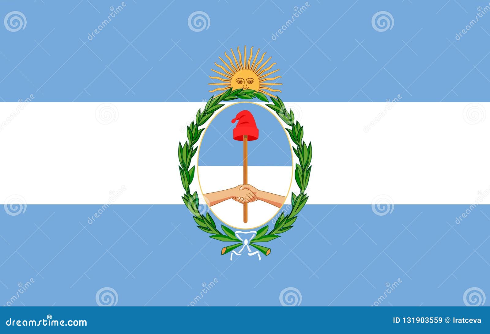 Flag of Argentina, Buenos Aires Stock Illustration - Illustration of ...