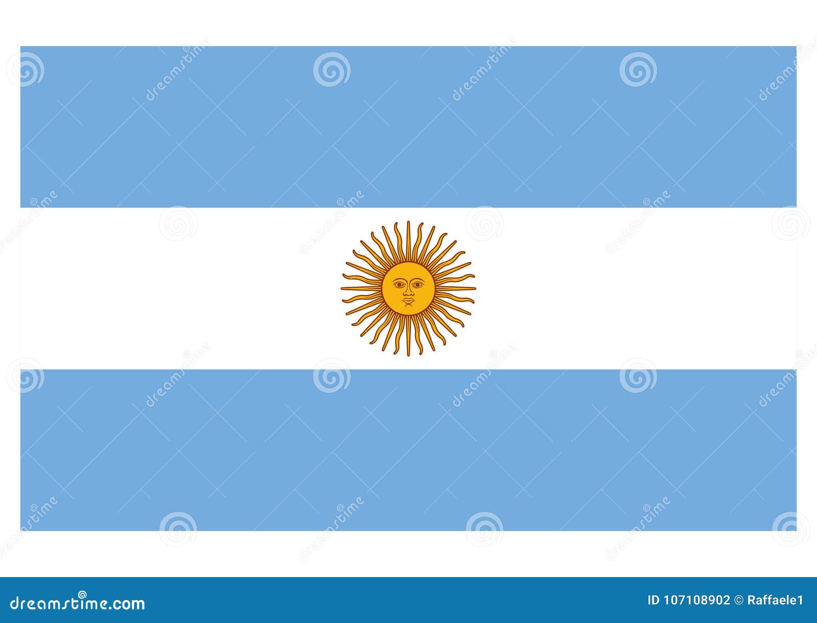 Flag of Argentina stock vector. Illustration of format - 107108902