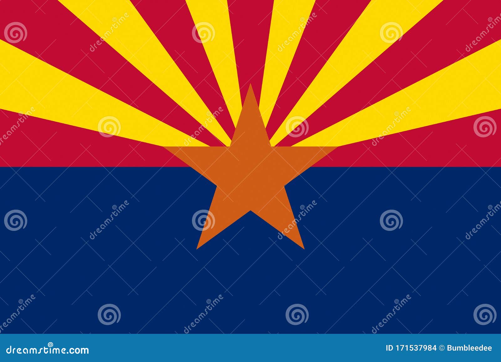 Flag of Arizona. Flag of the State Arizona Stock Illustration ...