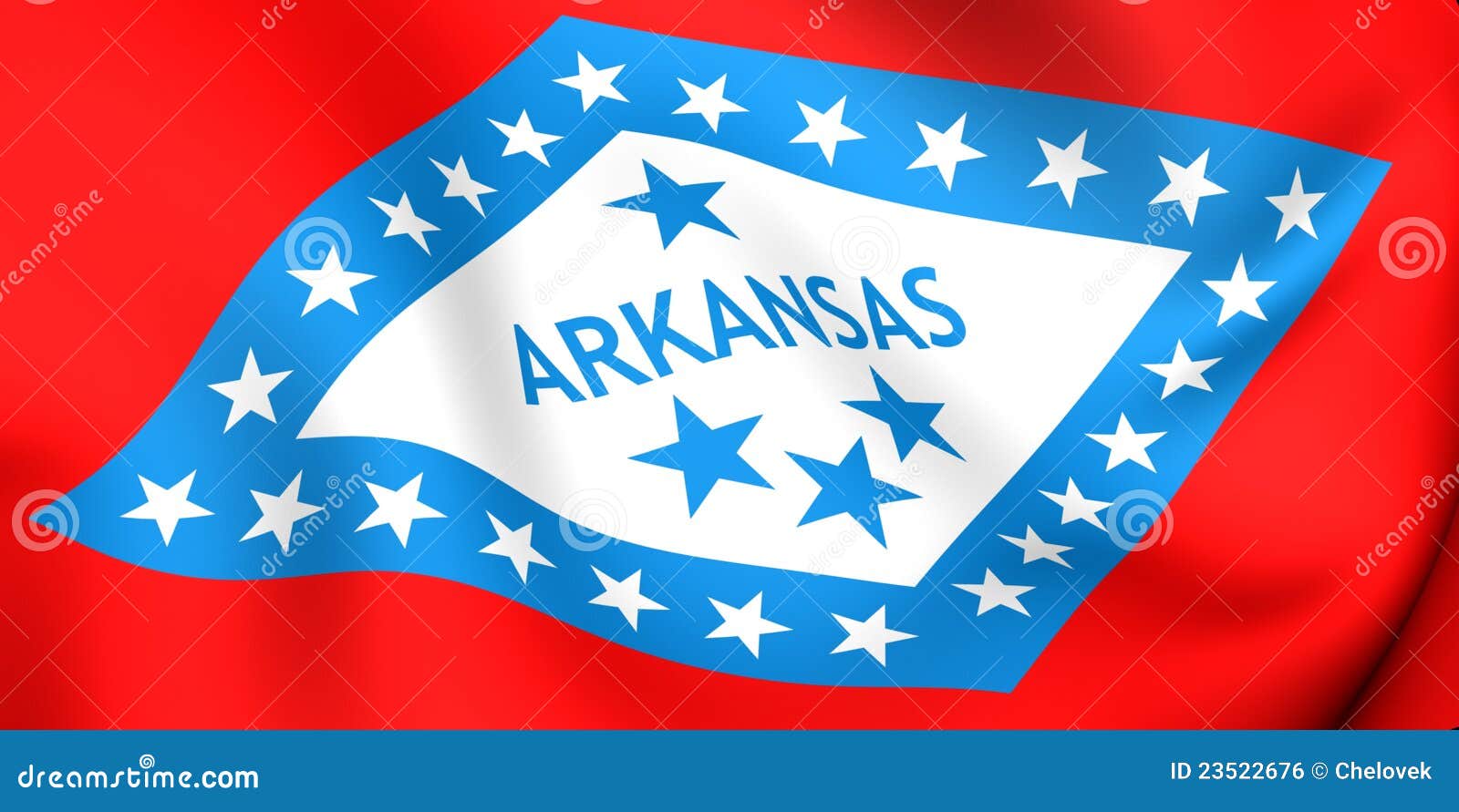 Flag of Arkansas, USA. stock illustration. Illustration of horizontal ...