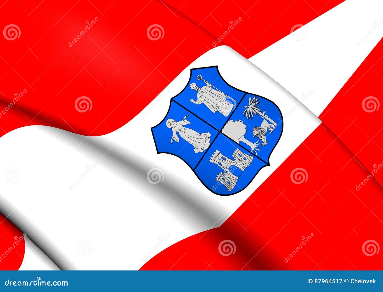 Flag of Asuncion, Paraguay. Stock Illustration - Illustration of flag ...