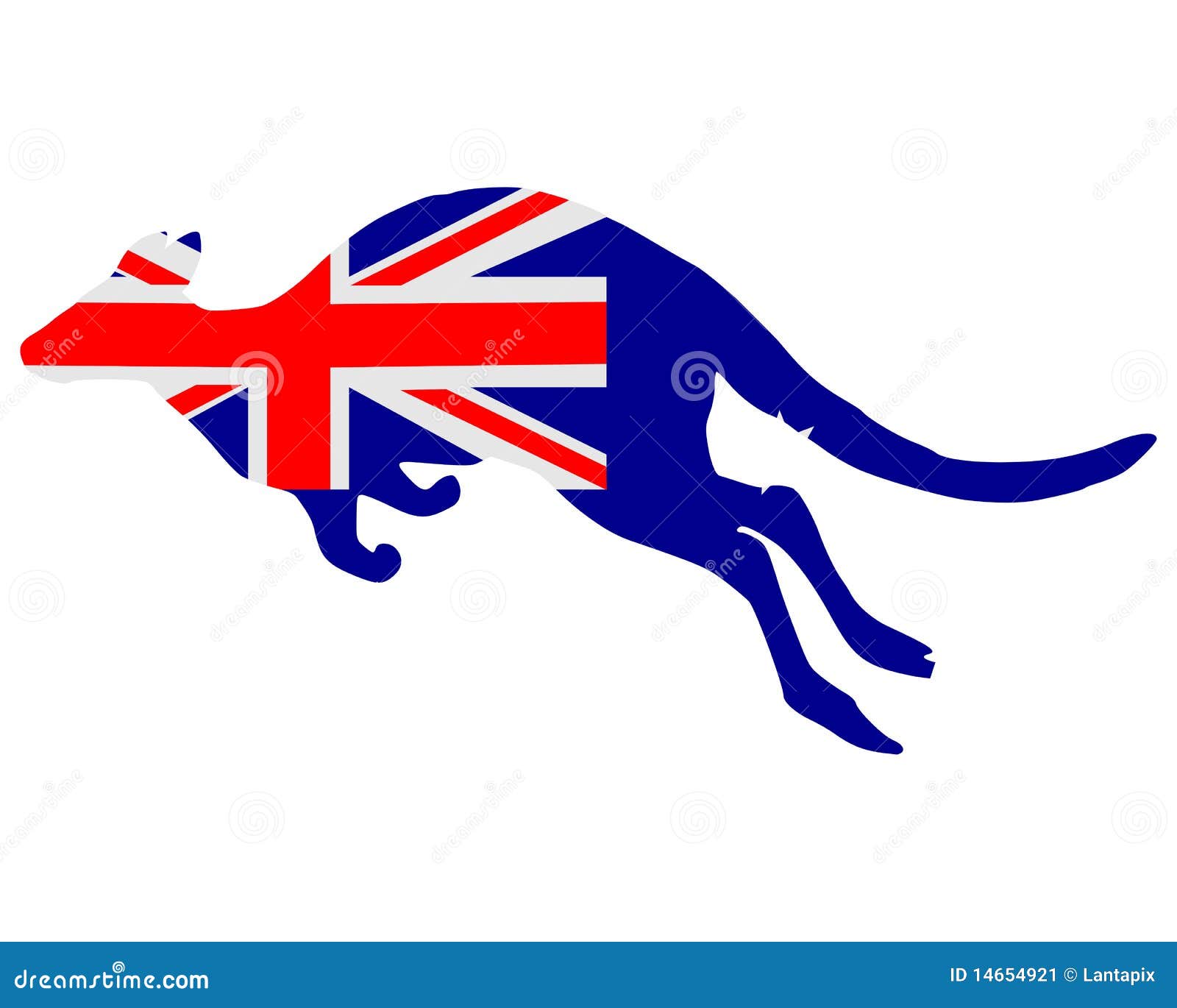 Flag of Australia with Kangaroo Stock Vector - Illustration of ...