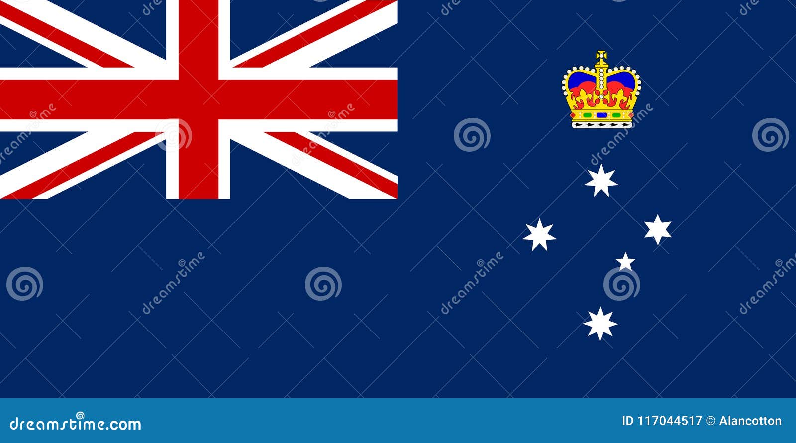 Victoria State Flag stock vector. Illustration of victoria - 117044517