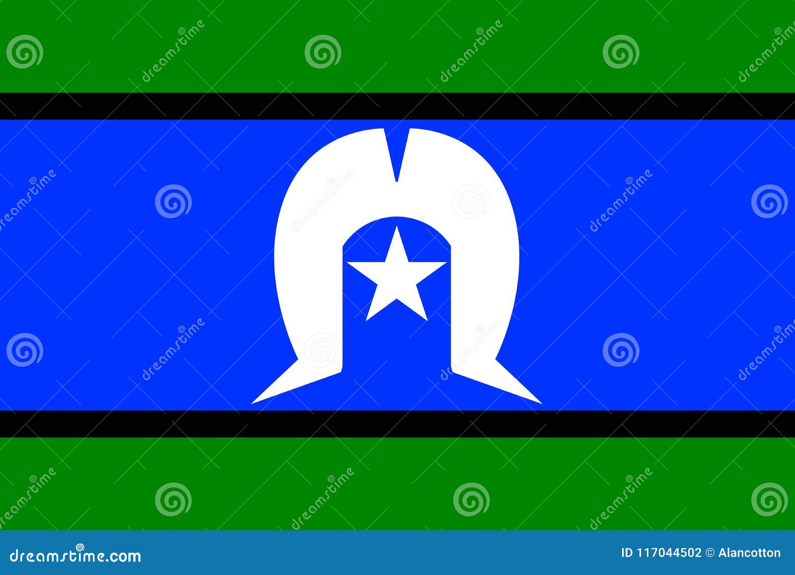 Torres Strait Islander Flag Stock Vector - Illustration of strait ...