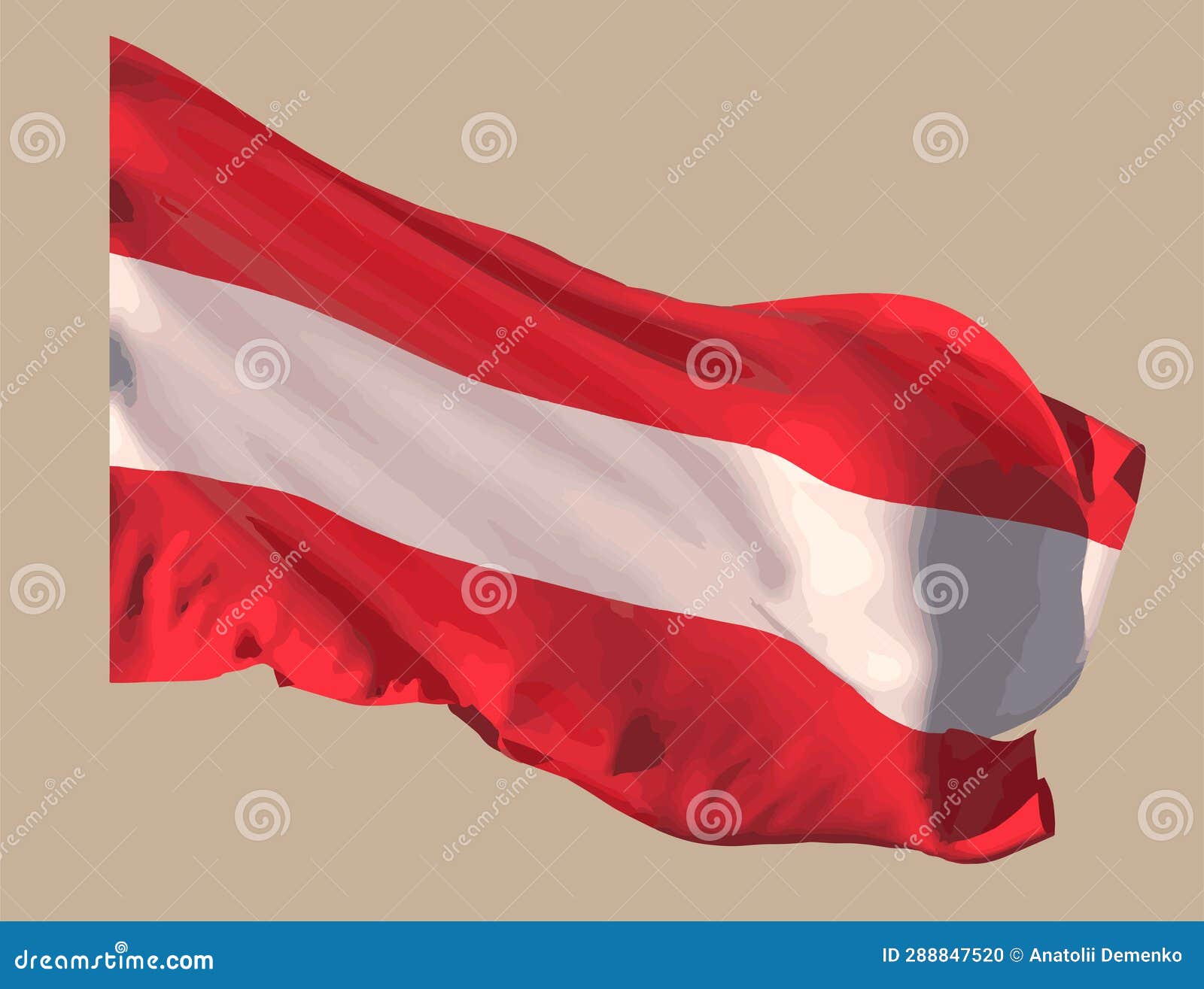 National Flag of the Republic of Austria. Vector Stock Vector ...