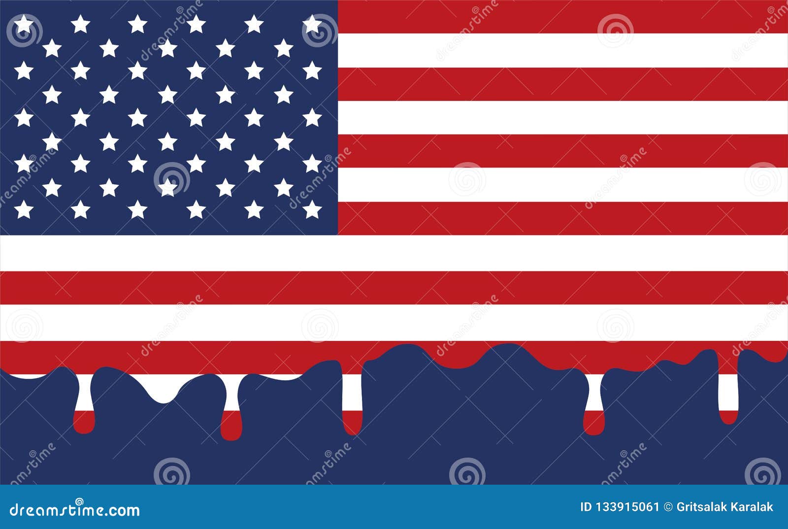 Flag Background with Drop Style Vector / Usa Stock Vector ...