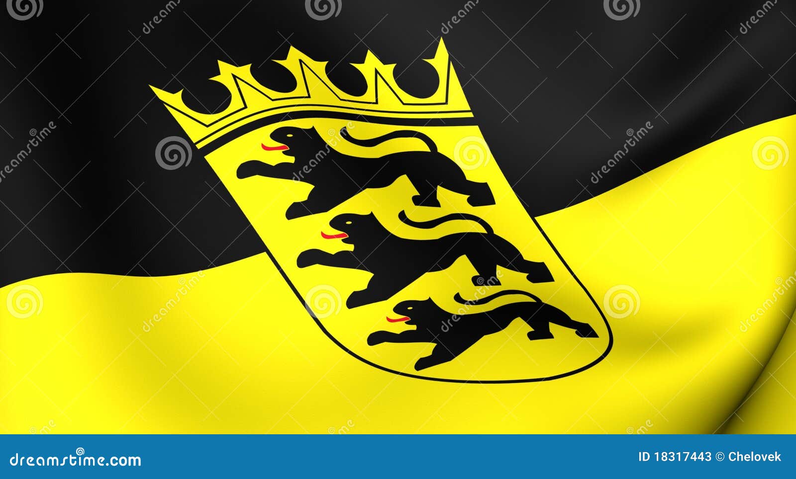 Flag of Baden-Wurttemberg, Germany. Stock Illustration - Illustration ... Flag of Baden-Wurttemberg, Germany. Stock Illustration - Illustration ...