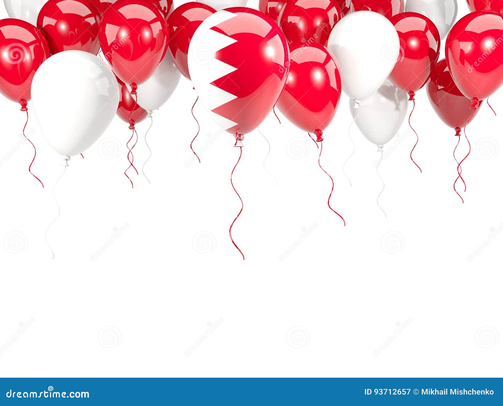 Flag of Bahrain on Balloons Stock Illustration - Illustration of ...