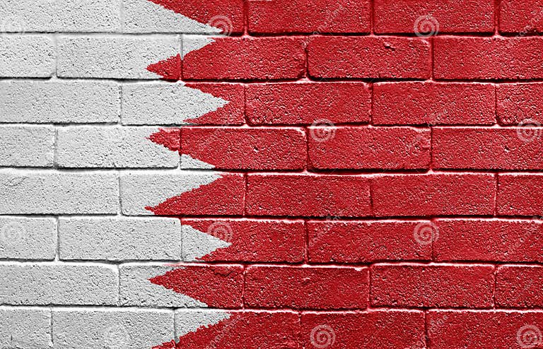 Flag of Bahrain on Brick Wall Stock Photo - Image of sign, nation: 9774718