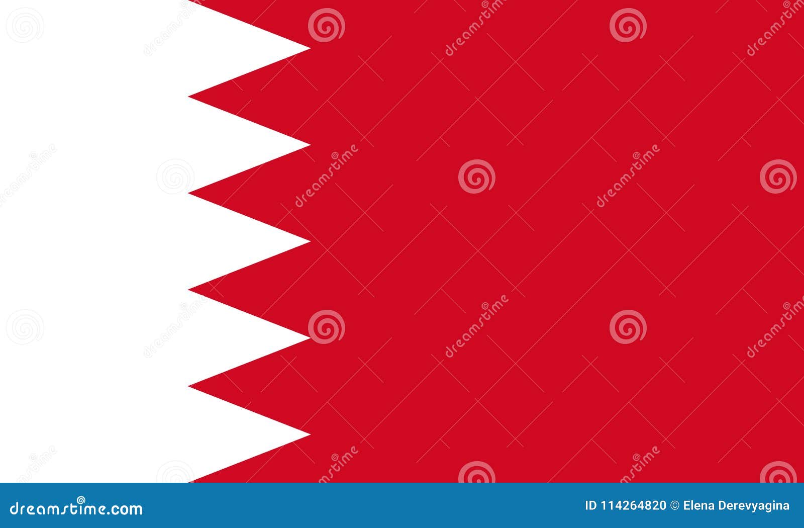 The Flag of Bahrain. National Symbol of the State. Vector Illustration ...