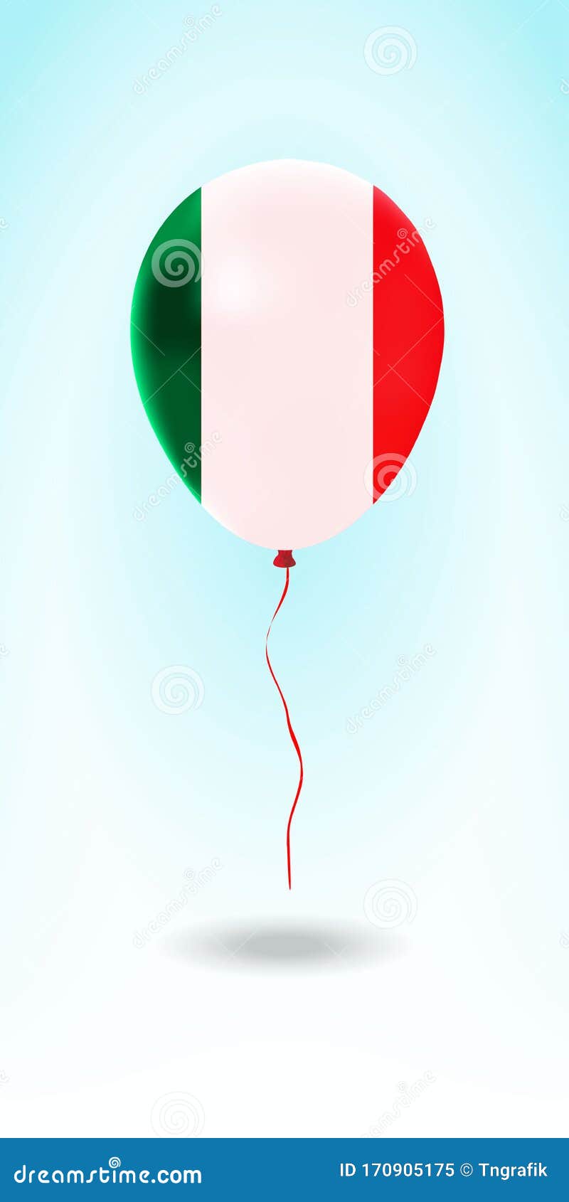 Italy Balloon with Flag. Ballon in the Country National Colors. Stock ...