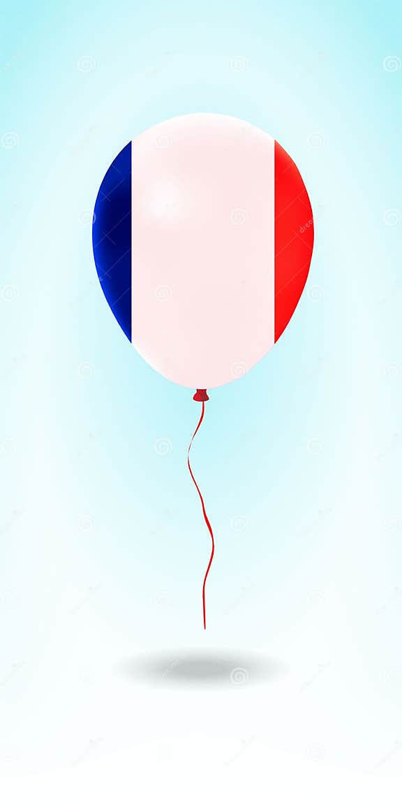France Balloon with Flag. Balloon in the Country National Colors. Stock ...